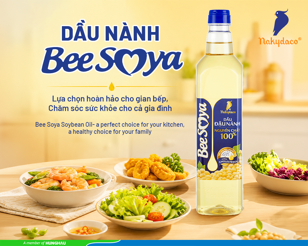 DẦU NÀNH BEE SOYA – GIỌT LÀNH CHO GIAN BẾP, SỨC KHỎE CHO CẢ NHÀ - Nakydaco